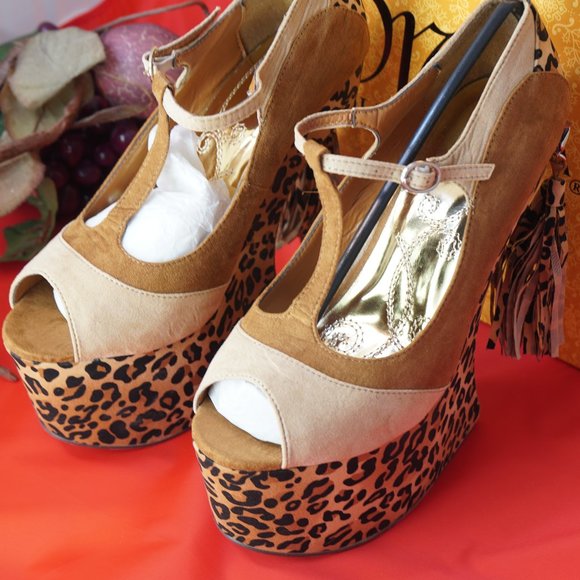Mona Mia | Shoes | Mona Mia Leopard Marurite Gravity Heel 75 | Poshmark